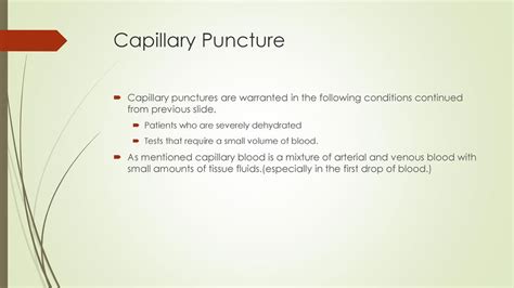 Capillary Puncture May Be Warranted In At Andre Mccann Blog