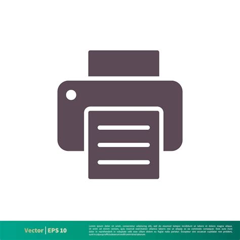 Premium Vector Printer Icon Vector Logo Template Illustration Design