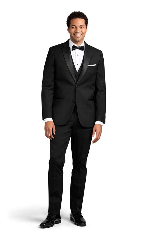 Black Stretch Notch Lapel Tuxedo Separates Friar Tux