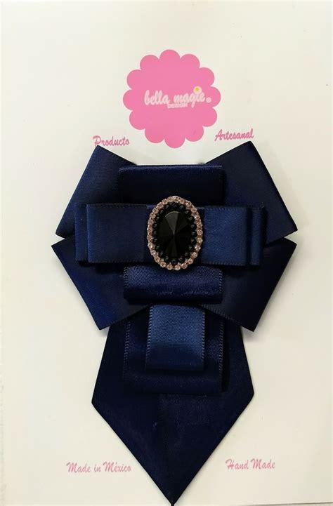 Corbatín Moño Victoriano Azul Marino 👔 Moños Para Blusas Moños Mono