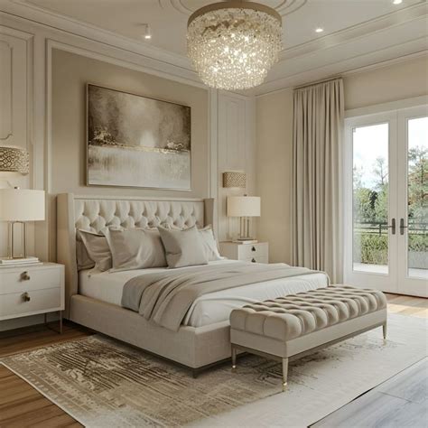 Modern Classic Bedroom With Luxurious Details And Serene Outdoor Views Bedroom Interior Modern