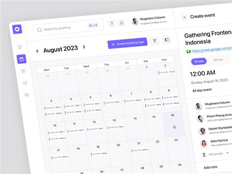 Calendlo Calendar Booking System Dashboard By Elux Uiux For Elux