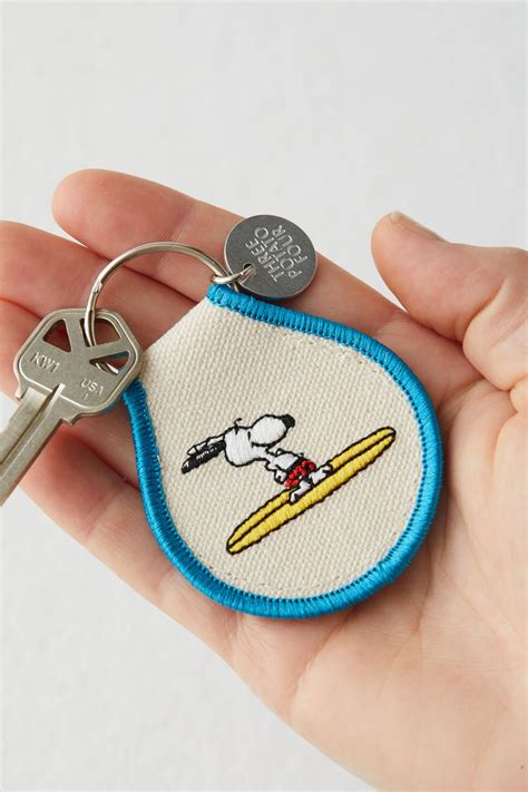 Three Potato Four X Peanuts Snoopy Classic Patch Keychain Urban Outfitters Korea Clothing