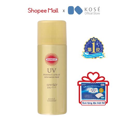 XỊt ChỐng NẮng KosÉ Suncut Uv Perfect Spray Super Water Proof Spf 50pa