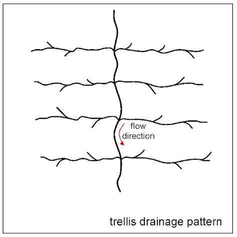 Trellis Drainage Pattern Geography Notes