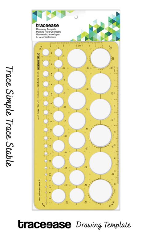 Traceease Geometric Drafting Circle Template Drawing Stencil Designing