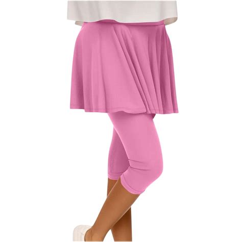 Blvb Women Tennis Skirted Capri Leggings Capris Yoga Golf Leggings With