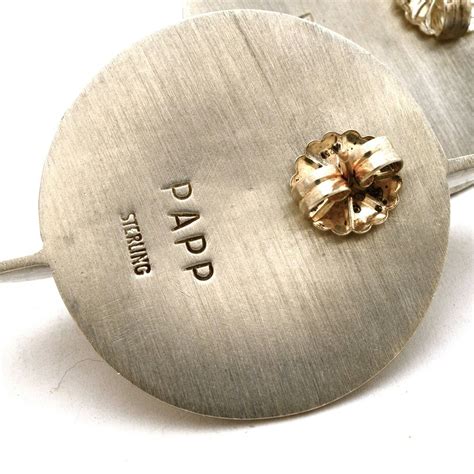 Anthony Papp Of New York Sterling Silver Pierced Earrings In Modern Design Ebth