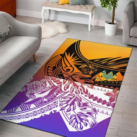Polynesian Pride Tuvalu Area Rug Tribal Jungle Pattern Shop