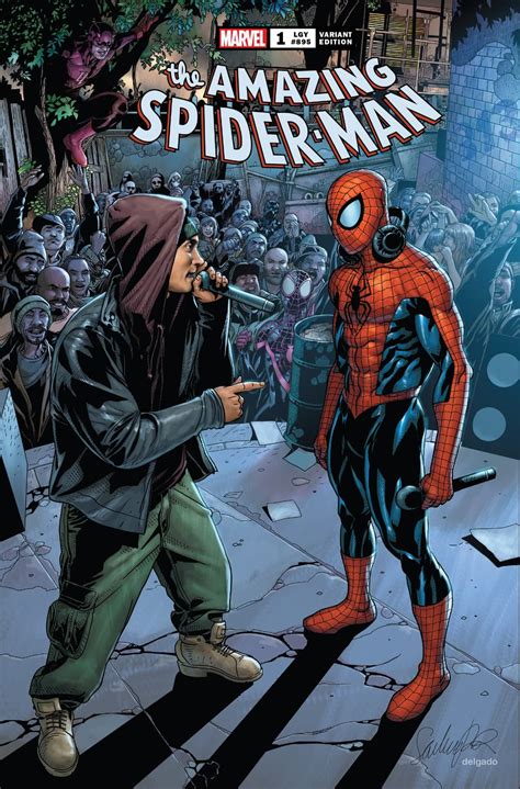 Spider Man Faces Eminem In An Epic Rap Battle On Limited Edition Amazing Spider Man 1 Variant