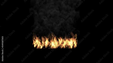 Fire Flame Explosion For Intro Design Elements On Black Background Flames And Sparks