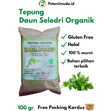 Jual Tepung Daun Seledri Kemasan 100 Gramcelery Powder 100 Gramcelery
