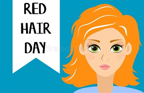 National Redhead Day Beautiful Red Haired Girl On A Blue Background Cute Girl With Red Hair