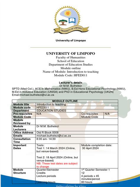 Module Outcome Hfed011 Pdf Cognitive Science Education Theory