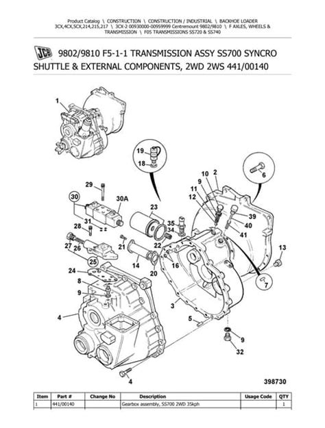 Jcb 3cx 20 Backohe Loader Parts Catalogue Manual Serial Number