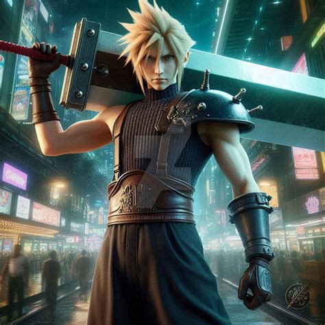 Final Fantasy Vii Cloud Strife By Gallerybrisart On Deviantart