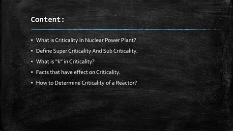 Criticality In Nuclear Power Plant Ppt
