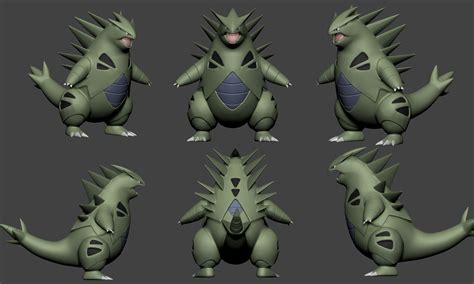 Stl File Pokemon Tyranitar With 2 Different Poses・3d Printer Model To