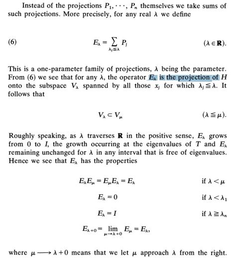 Functional Analysis How Elambda Is A Projection Mathematics