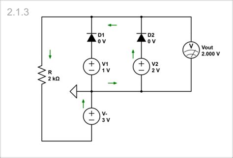 Voltage How To Determine In A Nonlinear Circuit With Multiple Diodes Which Diode Is On Vs