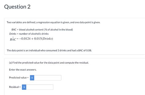 Solved Question Two Variables Are Defined A Regression Chegg