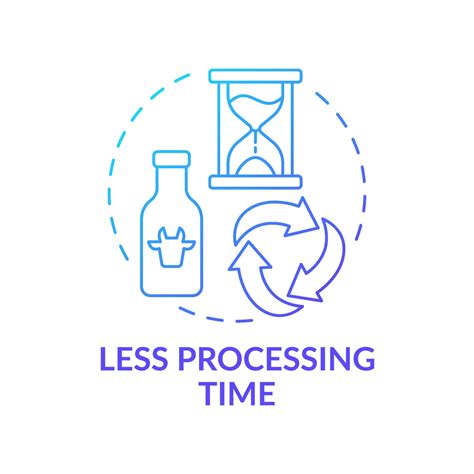 Less Processing Time Blue Gradient Concept Icon Reduce Process Time