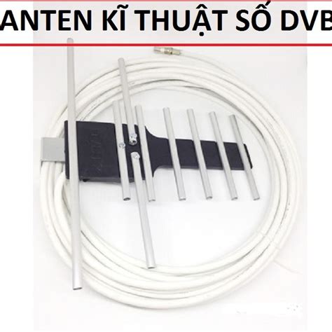 Ăng Ten Tivi Thu SÓng Dvb T2 KÈm DÂy 12m Bắt Sóng Tốt Jack Nối