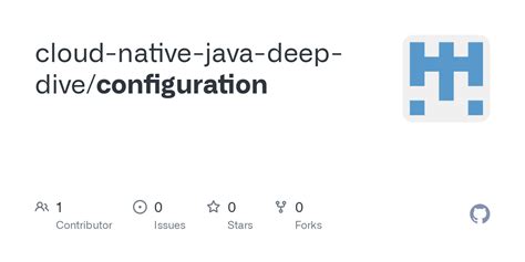 GitHub Cloud Native Java Deep Dive Configuration