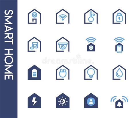 Smart Home Icons Set Stock Vector Illustration Of Icon 334072838
