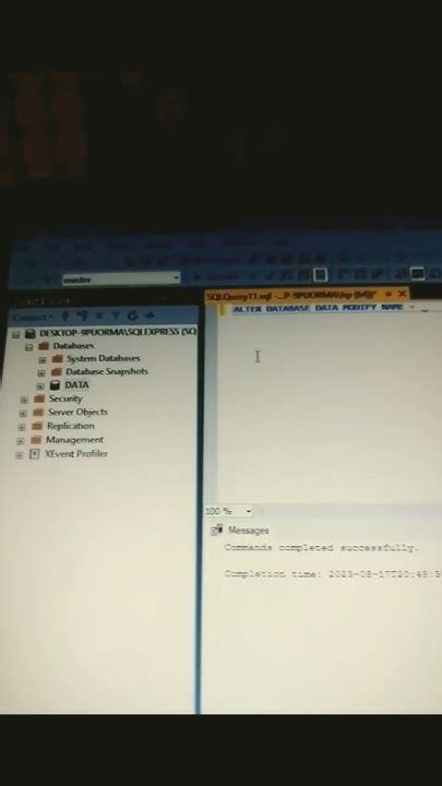 Rename Database In Sql Sql Coding Sqlite Sqlstate Code Sqlserver Tutorial Database Youtube