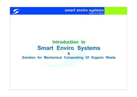 Smart Enviro Systems Presentation Pdf