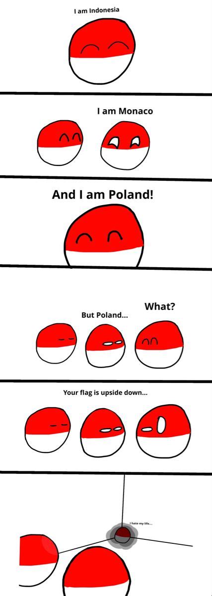 Countryball Poland Is Upside Down Country Jokes Human Flag Country