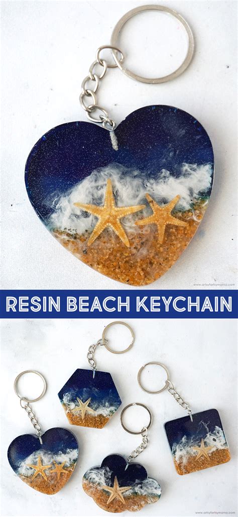 Resin Beach Keychains Artsy Fartsy Mama