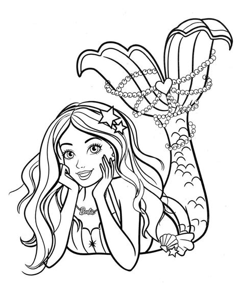Mermaid Princess Barbie Coloring Page Download Print Or Color Online