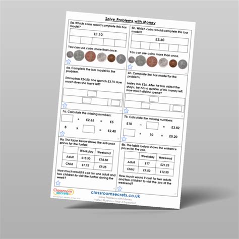 Year 4 Solve Problems With Money Varied Fluency Resource Classroom Secrets