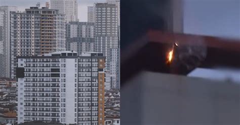 더쿠 누군가 불붙은 쓰레기 던지는 중아파트 주민 식겁