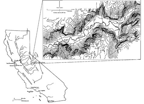Location And Topographic Map Of Yosemite Valley Yosemite National