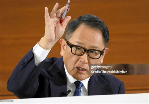 Toyota Motor Corp Chairman Akio Toyoda Attends A Press Conference At