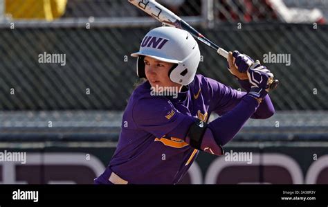 Uni Infielder Kylee Sanders 7 Waits For A Pitch During An Ncaa