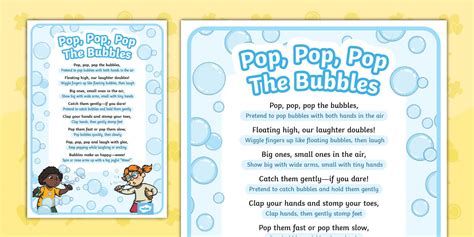 Pop Pop Pop The Bubbles Nursery Rhyme
