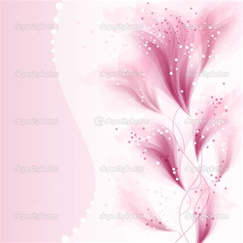 Vector Background With Pink Flowers At George Arrellano Blog