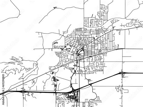 Vector Road Map Of The City Of Chilliwack British Columbia In Canada On