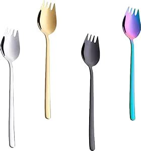 Cyoufine 4 Color Sporks Set 76 Inches Long Handle 4 Pack