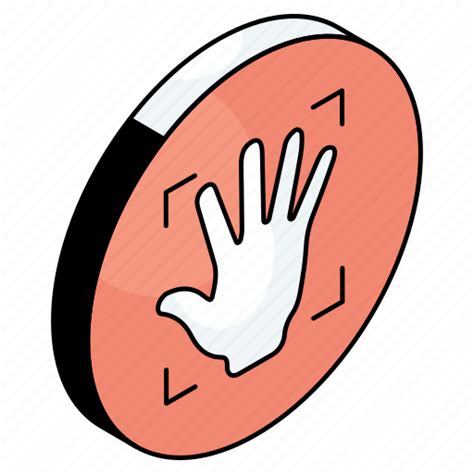 Hand Scan Palm Biometric Recognition Security Icon Download On Iconfinder