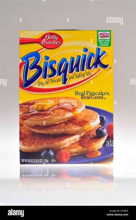 Box Of Bisquick Pancake And Baking Mix On White Background Cutout Usa