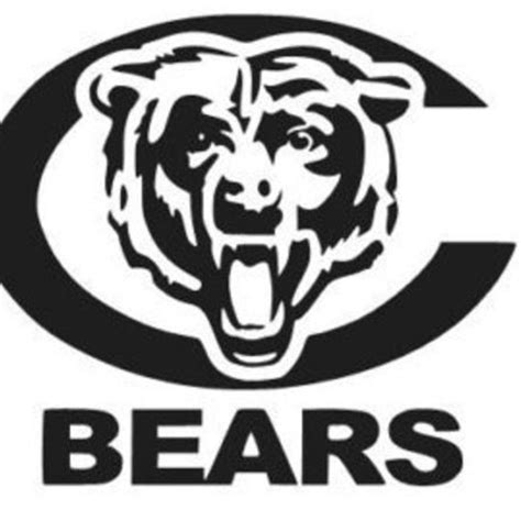 Nfl Football Chicago Bears Logo Vinyl Decal Bear Stencil Bear Decal