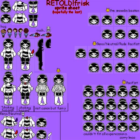 ~retold~ Frisk Sprite Sheet Please Be The Last By Sanspc On Deviantart