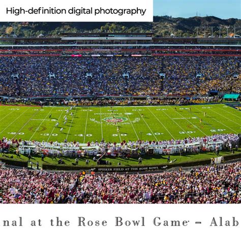 2024 Rose Bowl Game Kickoff Panoramic Picture Michigan Wolverines Vs