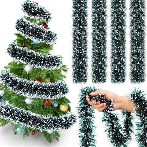 72 Feet Christmas Tinsel Garland Shiny Metallic Tinsel