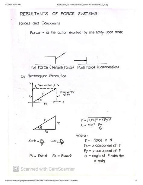 Ppt P6 Resultant Force 1045 Am Resultants Of Force Systems Forces